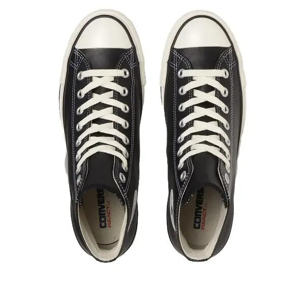 CONVERSE Chuck Taylor All Star Hi Leather Sneakers - Black/white