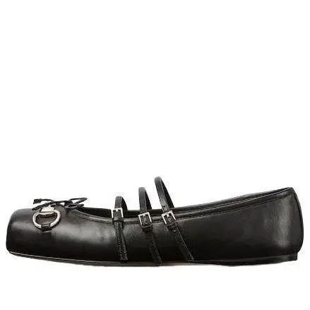Gucci Horsebit Ballet Flats - Black