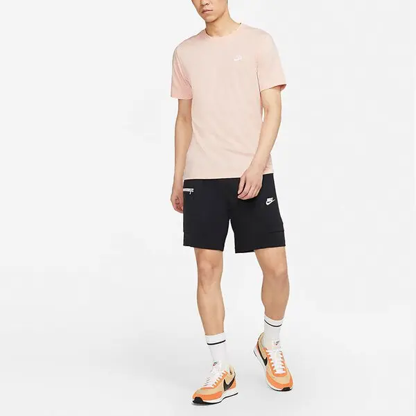 Nike Club Embroidered Small Round Neck Short Sleeve - Orange