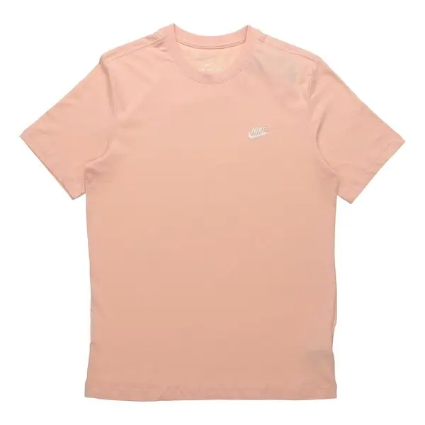 Nike Club Embroidered Small Round Neck Short Sleeve - Orange