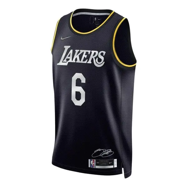 Nike X Nba La Lakers Icon Edition Jersey Lebron James 6 - Black