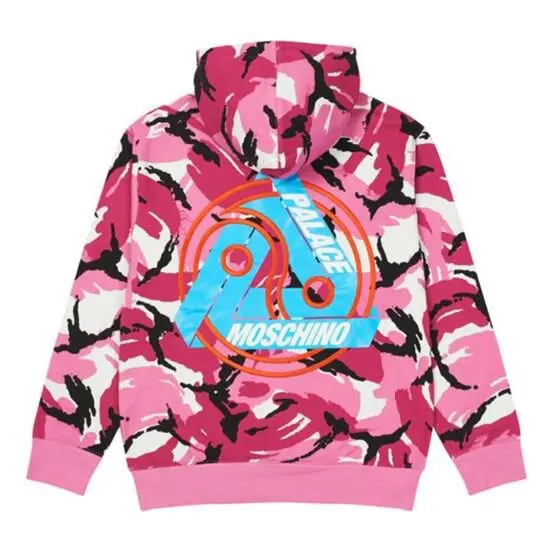 PALACE X Moschino Crossover Abstract Pattern Hoodie - Red