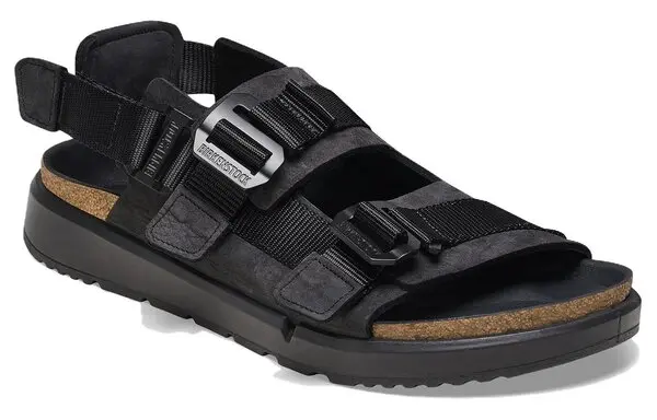 BIRKENSTOCK Shinjuku Leather And Textile Sandals - Black