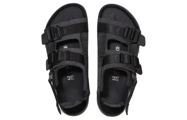 BIRKENSTOCK Shinjuku Leather And Textile Sandals - Black