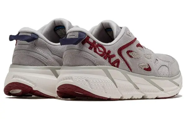 Hoka One One Clifton L Embroidery Sneakers - Lunar Rock/cabernet