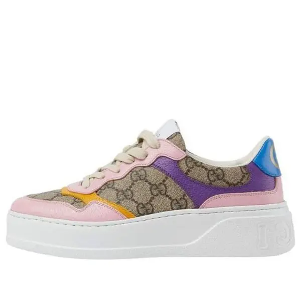 Gucci Gg Monogram Low Top Sneakers - Beige/ebony
