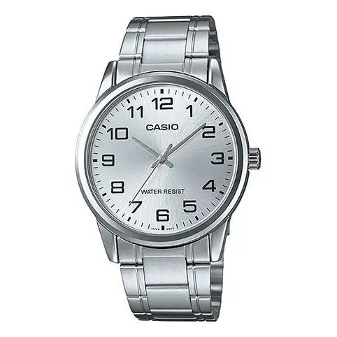 Casio Stainless Steel Analog Watch With Silvery Dial - Multi-color