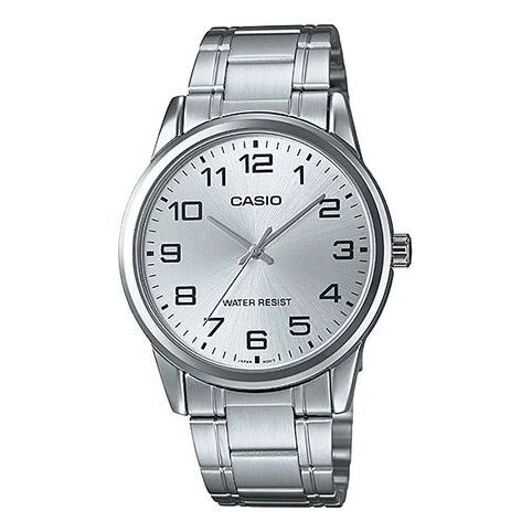 Casio Stainless Steel Analog Watch With Silvery Dial - Multi-color