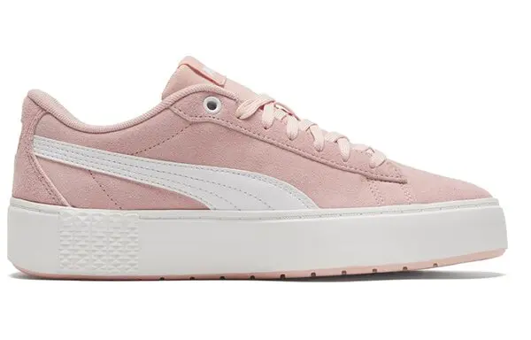 PUMA Smash Platform V2 Suede "peachskin" Sneakers - Pink/blue