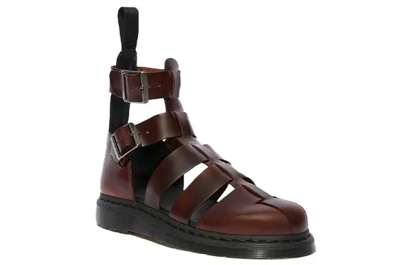Dr. Martens Geraldo Leather Fisherman Sandals - Brown