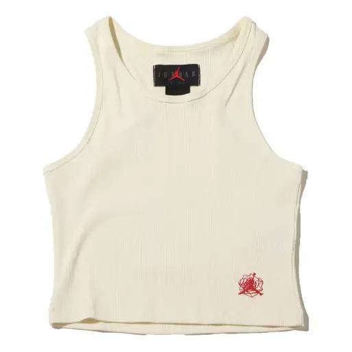 JORDAN X Teyana Taylor Tank Top 'coconut Milk - Coconut Milk/gym Red
