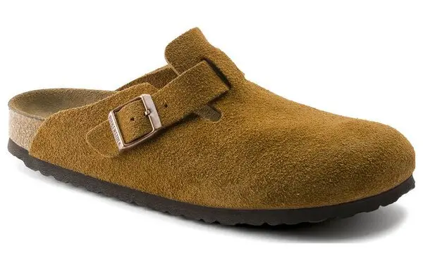BIRKENSTOCK Boston Suede Clogs - Mink