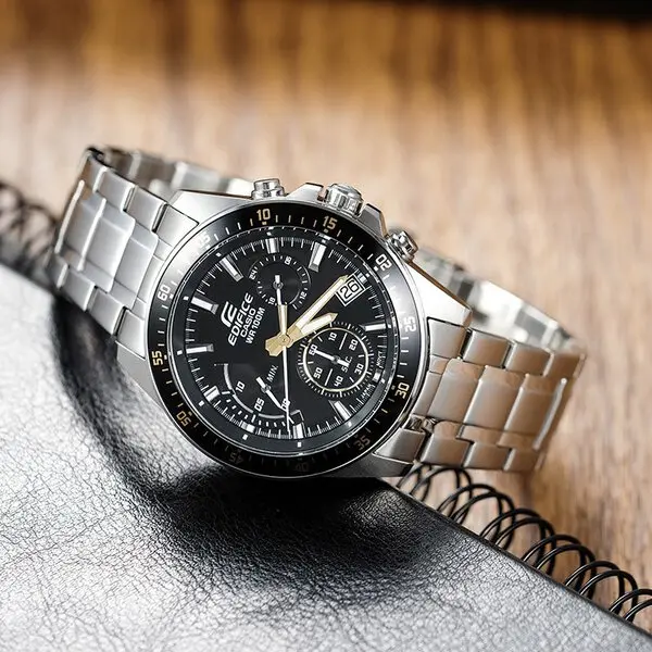 Casio Edifice Stainless Steel Chronograph Watch - Black