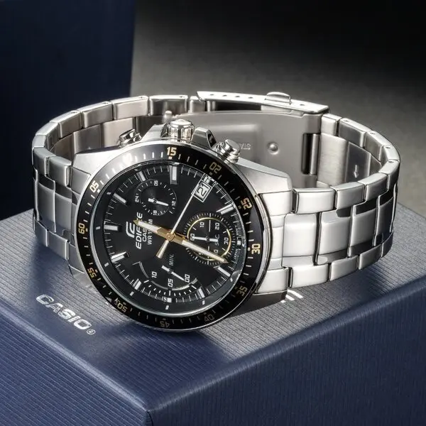 Casio Edifice Stainless Steel Chronograph Watch - Black