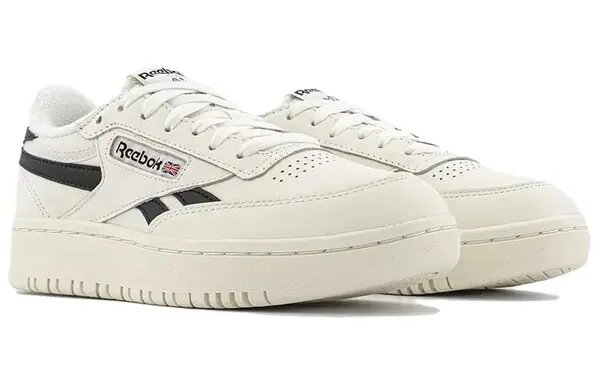 REEBOK Club C Double Platform Sneakers - Chalk/core Black/chalk