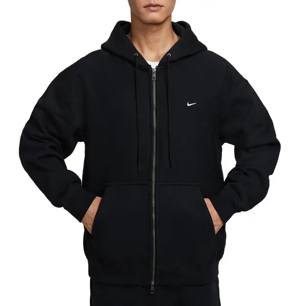 Nike Solo Swoosh Full-zip Fleece Hoodie - Black