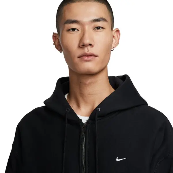 Nike Solo Swoosh Full-zip Fleece Hoodie - Black