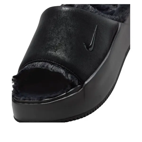 Nike Calm Elevation Fur Slides - Black