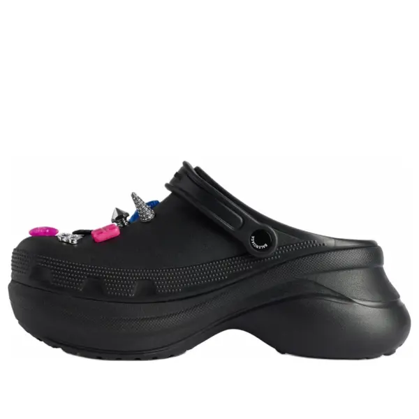 Balenciaga X Crocs Platform Mule With Jibbitz - Black