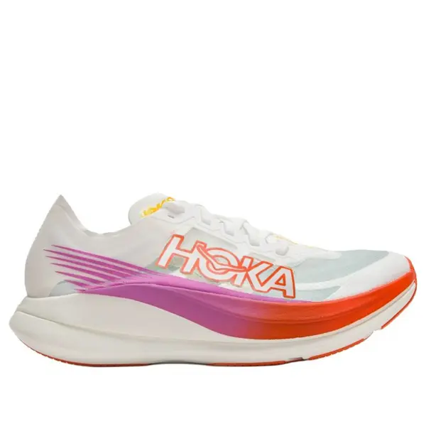 Hoka One One Rocket X 2 Athletic Sneakers - Frost/lava