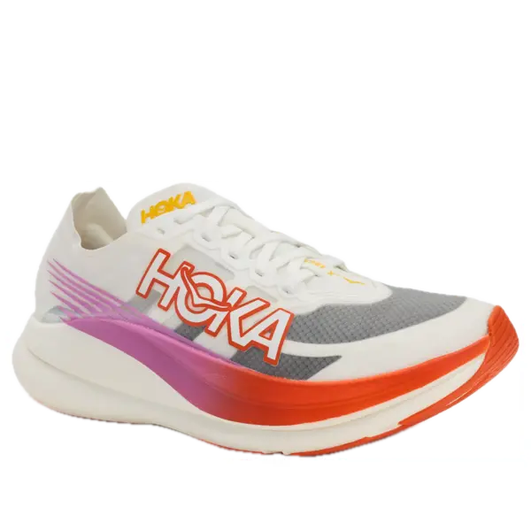 Hoka One One Rocket X 2 Athletic Sneakers - Frost/lava