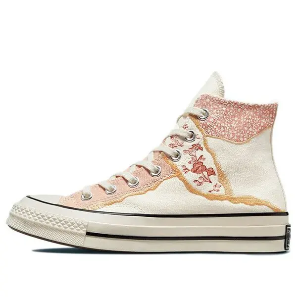 CONVERSE Chuck 70 High Top "metallic Floral" Sneakers - Cream/egret/multi