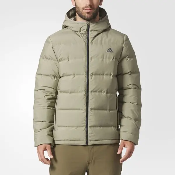 Adidas Hooded Down Jacket - Dark Brown