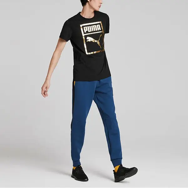 PUMA Bronzing Printing Casual Sports Round Neck Short Sleeve