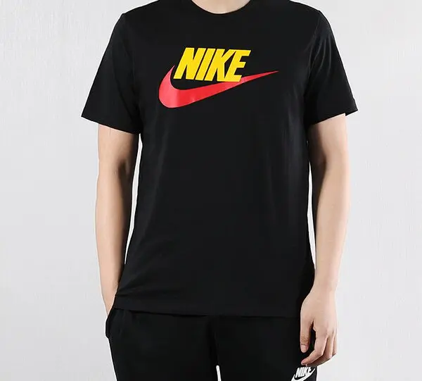 Nike Classic Logo Red Printing Round Neck Short Sleeve