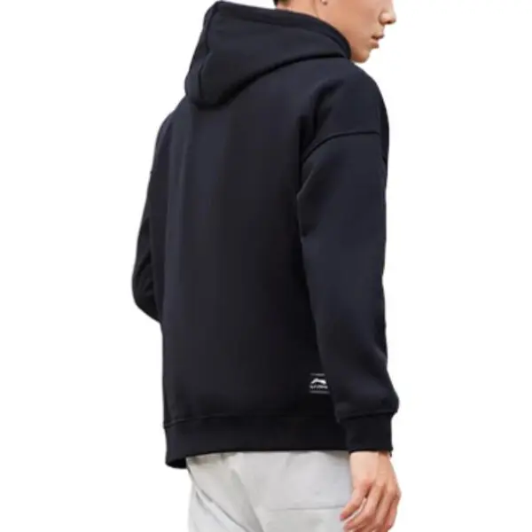 LI-NING I Never Walk Backwards Graphic Hoodie 'black - Black/white