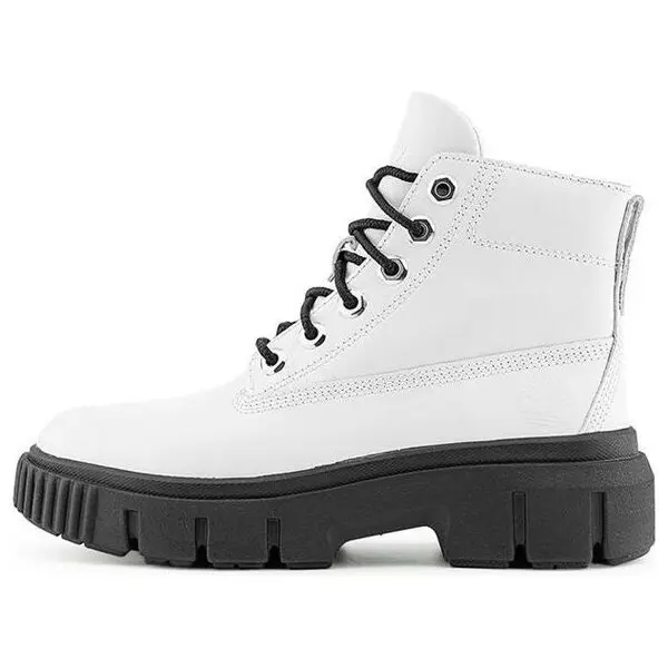 Timberland Greyfield Leather Lace-up Boots - White/black