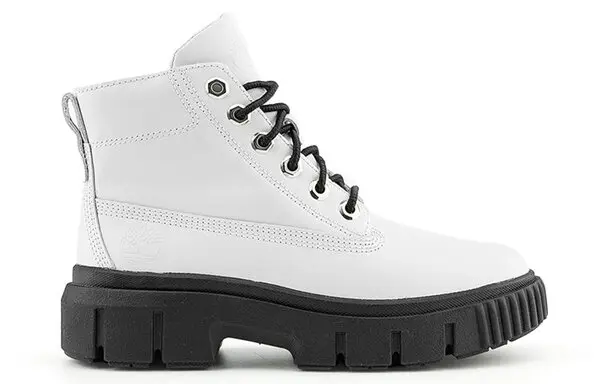 Timberland Greyfield Leather Lace-up Boots - White/black