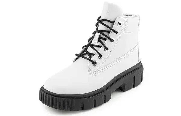 Timberland Greyfield Leather Lace-up Boots - White/black
