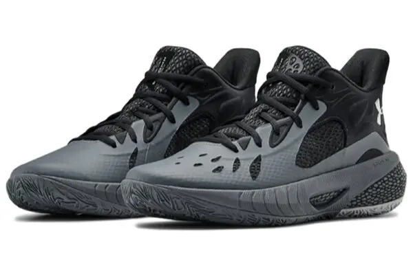 Under Armour Hovr Havoc 3 Mid Top Basketball Sneakers - Grey