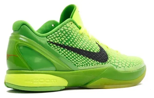 Nike Zoom Kobe 6 "grinch" Basketball Sneakers - Gray/green/red