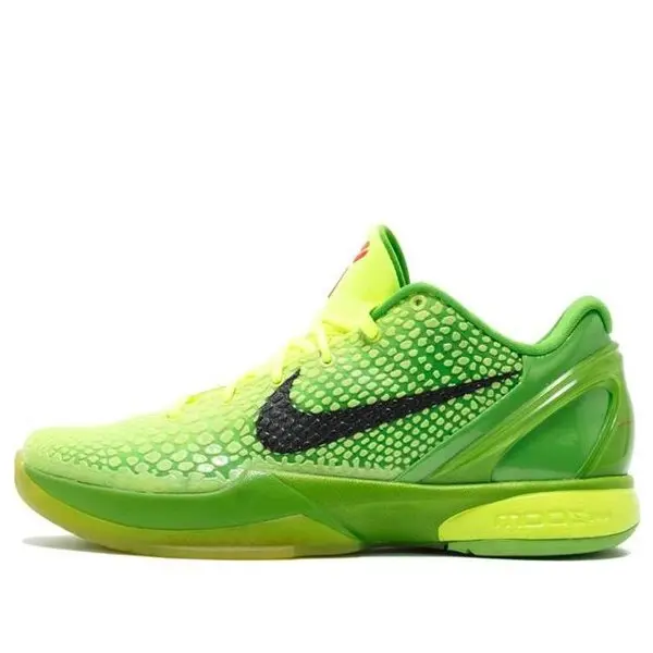 Nike Zoom Kobe 6 "grinch" Basketball Sneakers - Gray/green/red
