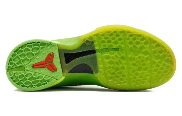 Nike Zoom Kobe 6 "grinch" Basketball Sneakers - Gray/green/red