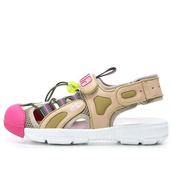 Gucci Tinsel Sport Sandals - Beige/pink