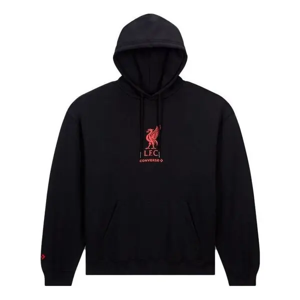 CONVERSE X Lfc Loose-fit Logo Hoodie - Black/red