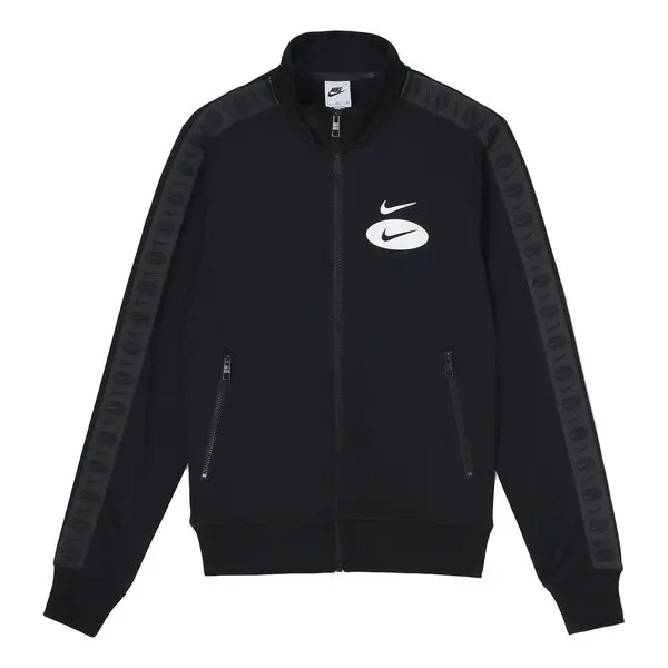 Nike Swoosh League Logo Hoodie 'black White - Default Colorway