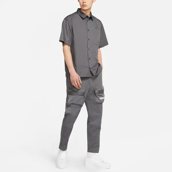 Nike Thin And Light Loose Sports Short Sleeve Shirt Gray