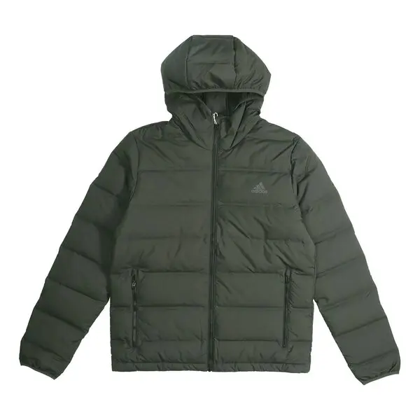 Adidas Helionic Hooded Down Jacket - Green