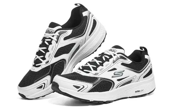 Sketchers Go Run Consistent Athletic Shoes - Black/silver