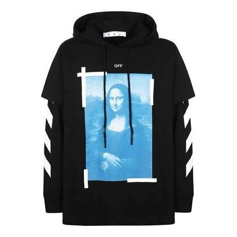 Off-White Mona Lisa Double Layer Hoodie - Black