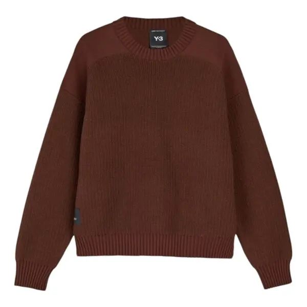 Adidas Y-3 Ut Knit Crew Sweater - Mystery Brown