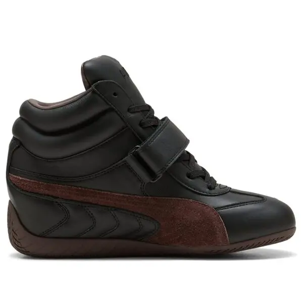 PUMA Speedcat Wedge High Top Sneakers - Black/brown