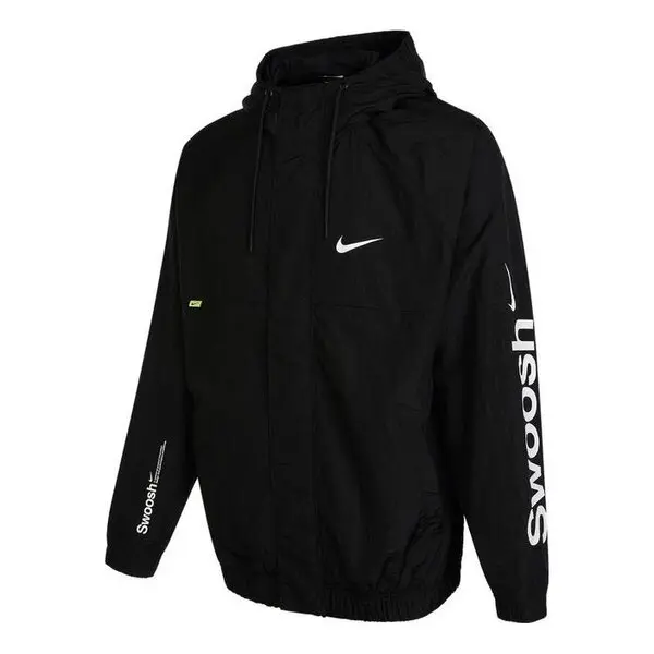 Nike Alphabet Logo Printing Woven Hooded Jacket - Default Color