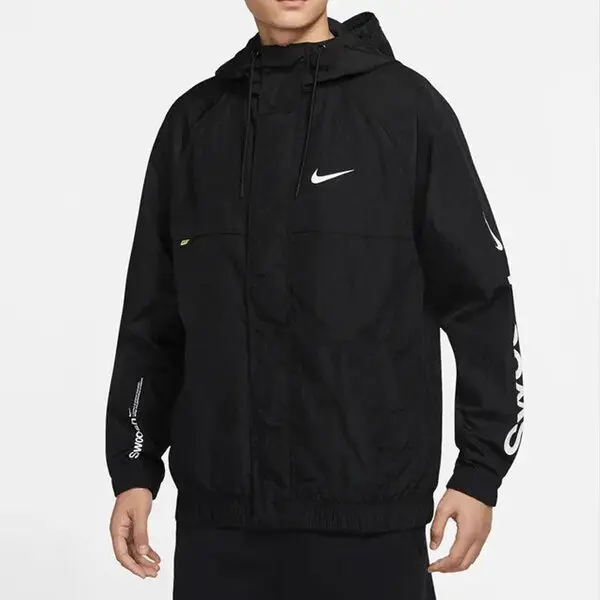 Nike Alphabet Logo Printing Woven Hooded Jacket