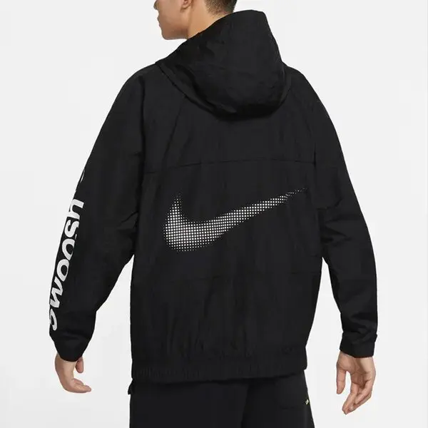 Nike Alphabet Logo Printing Woven Hooded Jacket - Default Color