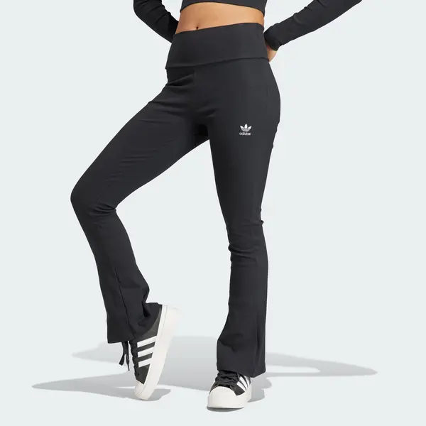Adidas Essentials Rib Flared Pant - Black